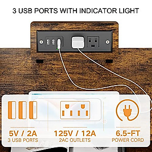YAKANJ Small Nightstand with Charging Station,Mid Century Modern Nightstand with Rattan Decor,Night Stand End Table Side Table with 2 Tiers Storage Shelf for Small Spaces,Bedroom,Living Room-Brown