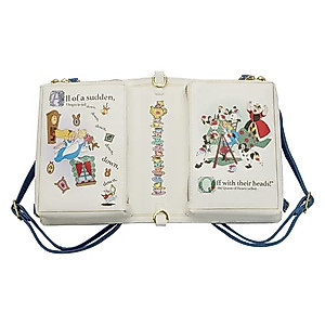 Loungefly Disney Alice in Wonderland Classic Book Convertible Womens Double Strap Shoulder Bag Purse
