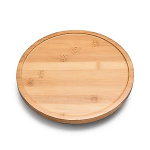 Prosumer's Choice Bamboo Lazy Susan Spinning Organizer Turntable - 10x10-Inch Revolving Condiment and Spice Rack - Multipurpose Rotating Bamboo Wood Organizer for Kitchen Countertop or Bathrooms