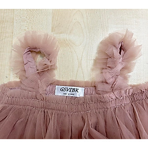 GSVIBK Baby Girls Tutu Dress Toddler Tulle Tutu Dress Infant Long Sleeve Cotton Dresses Princess Party Dress 12M Pink 708