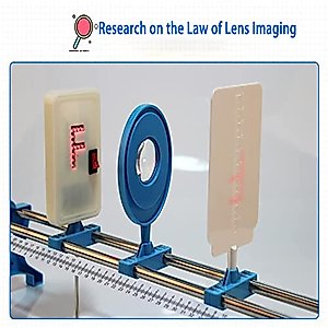 Sgdodky Optical Experiment Kit, DIY Projects Physics Set, Optical Concave Convex Lens Prism Set, Optical Bench Pinhole Imaging Various Optical Experiments Can Be Performed