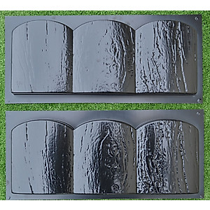 2 Pieces Edge Old Wood Board Stone MOLDS Edging Border Mould Garden Path #BR03