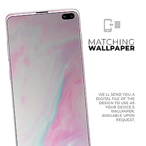 DesignSkinz Marbleized Soft Pink Protective Vinyl Decal Wrap Skin Cover Compatible with The Samsung Galaxy S20 (Screen Trim & Back Glass Skin)