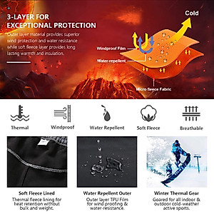 Women's Snow Fleece-Lined Soft Shell Insulated Waterproof Pants Tactical Winter Hiking,Camping,Travel 5022,Black,2