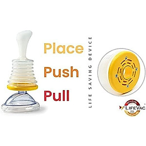 LifeVac Home & Yellow Travel Combo Kit - Portable Suction Rescue Device, First Aid Kit for Kids and Adults, Portable Airway Suction Device for Children and Adults