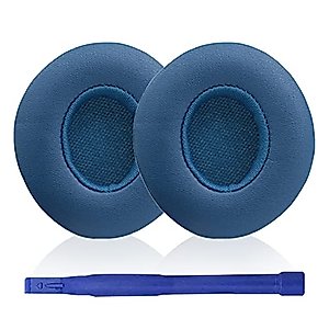 Solo3 Wireless Ear Pads Replacement Earpads Ear Cushion Compatible with by Dr. Dre Solo 2.0 Solo3 Wireless On-Ear Headphones (Aqua Blue)