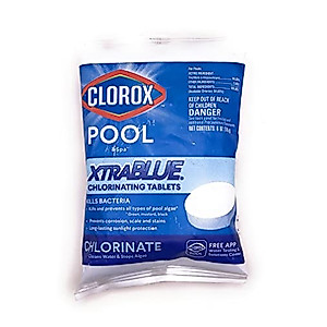 Clorox Pool&Spa 23000CLX XtraBlue 3" Long Lasting Chlorinating Tablet, White