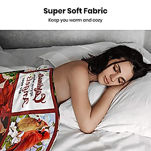 GYUIYTI Christmas Red Bird Blanket for Women Cardinals Birds Blankets, Gift for Women Blanket All Season Fleece Flannel Blanket Valentines Birthday Anniversary