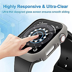 VASG 5-Pack Compatible with Apple Watch Case 44mm, Built-in HD Clear Ultra-Thin Screen Protector Cover Hard PC Case Compatible with Apple Watch Series 4/5/ 6/SE