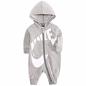 Nike Baby Hooded Coverall, Dark Grey Heather, 9 Months