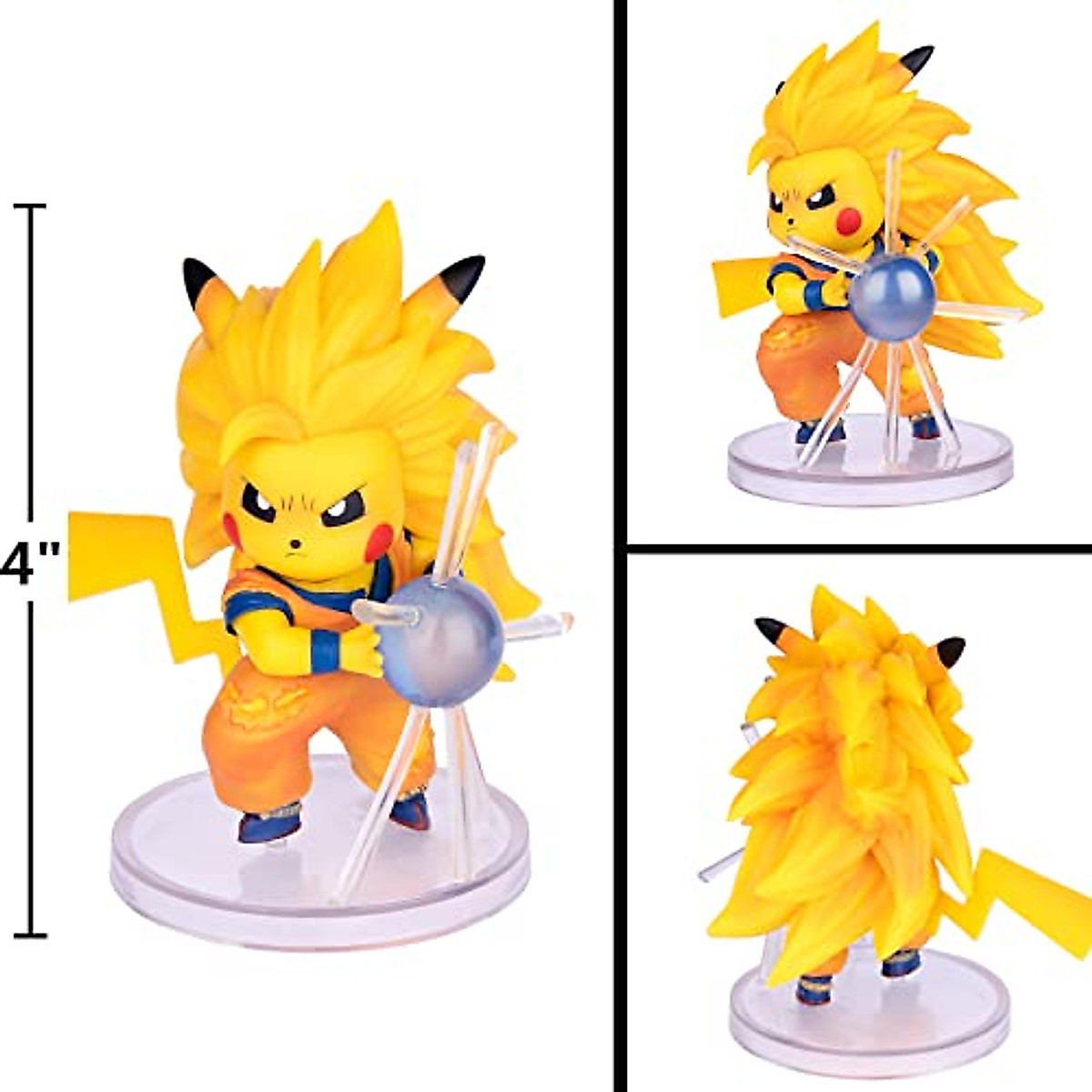 LESESOBE Goku Figure Statues Figurine DBZ Super Saiyan ssj3 Collection Birthday Gifts PVC 4 Inch