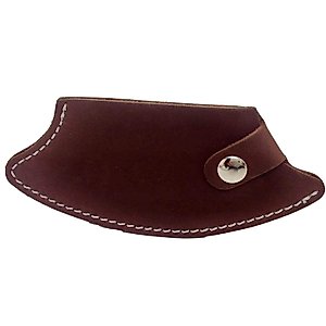Genuine Leather Ulu Knife Quality Sheath Dark Color - For Inupiat Knife