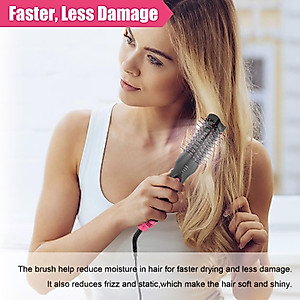 Hair Dryer Brush 2.0,Blow Dryer Brush in One - 4 in 1 One-Step Hair Dryer and Styler Volumizer with Negative Ion Anti-frizz Hot Air Brush for Drying Straightening Curling Salon