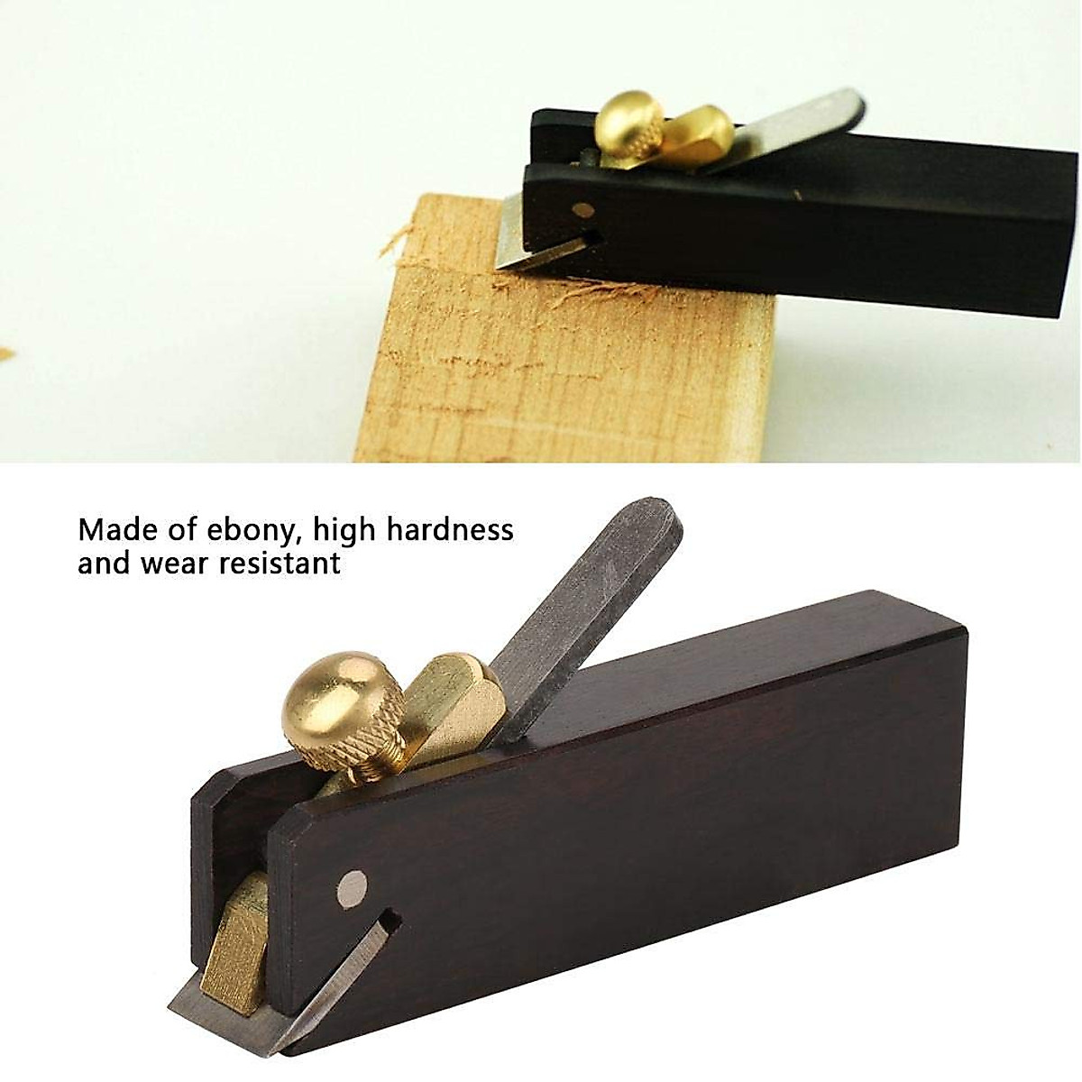 Portable Wood Hand Planer Ebony Mini DIY Cable-line Woodworking Plane Carpenter Wood Cutting Tool for Trimming ChamfeEdge Sloping