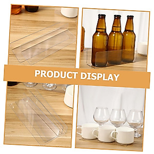 HOOTNEE 30 Pcs Supermarket Sorting Baffle Commodity Divider Clear Dividers for Shelves Clear Shelf Dividers for Closets Tall Shelf Dividers for Wire Shelves Clear Toy Blocker Plastic