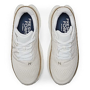 New Balance Women's Fresh Foam X More V4 Running Shoe, White/Gold Metallic/Moonbeam, 13 Wide