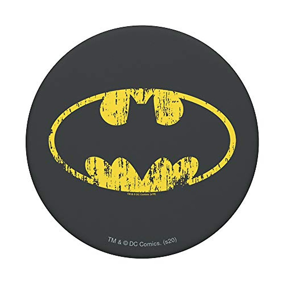 Batman Classic Logo Distressed Gray PopSockets Swappable PopGrip