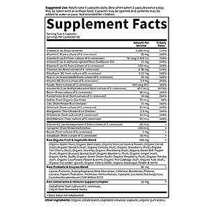 Garden of Life Multivitamin for Men - Vitamin Code 50 & Wiser Men's Raw Whole Food Vitamin Supplement with Probiotics, Vegetarian, 240 Capsules