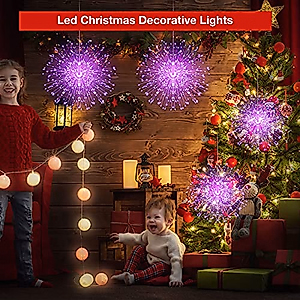Fairy Lights Battery Operated Wire Lights,225 LED DIY 8 Modes Dimmable Lights with Remote Control, Waterproof Decorative Hanging Starburst Lights for Christmas, Home, Patio, Indoor Outdoor Decoration