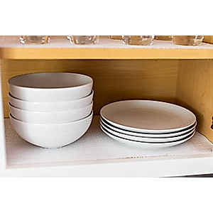 Smooth Top EasyLiner for Cabinets & Drawers - Easy to Install & Cut to Fit - Shelf Paper & Drawer Liner for Ktichen & Pantry - Non Adhesive - Non Slip Shelf Liner - 20 in. x 24ft. - White