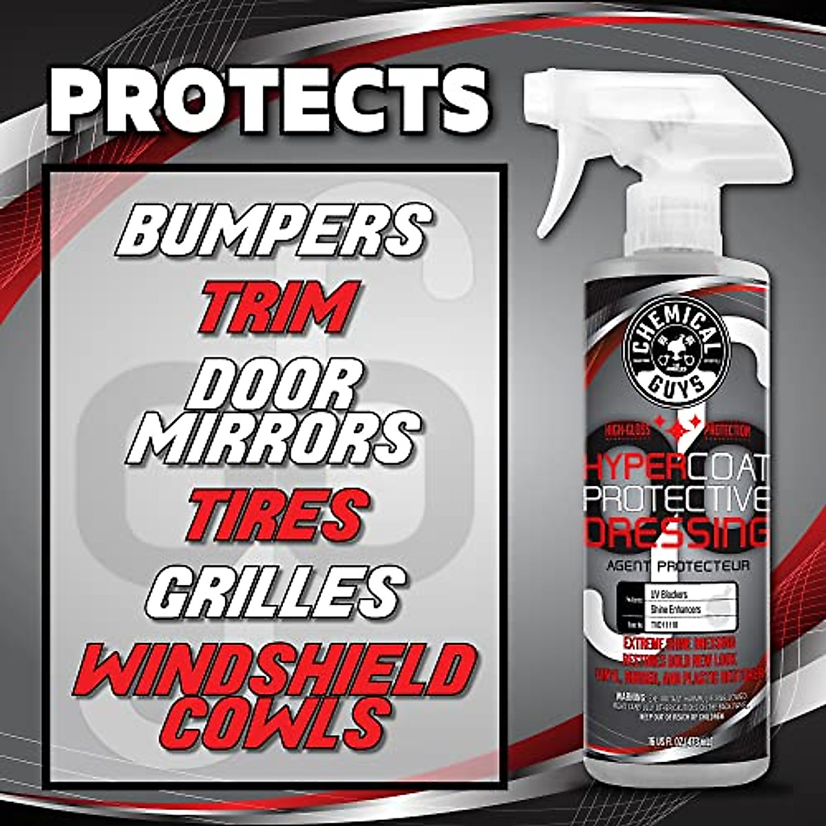 Chemical Guys TVD11116 G6 HyperCoat High Gloss Coating Protectant Sprayable Dressing (Works on Vinyl, Rubber, Plastic, Tires and Trim) Safe for Cars, Trucks, Motorcycles, RVs & More, 16 fl oz