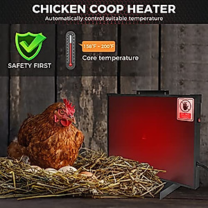 Chicken Coop Heater, Radiant Heat Chicken Heater Heating Panel Chicken Coop Accessories, Heat Warmer for Chicks Dogs Cats Pets Animals