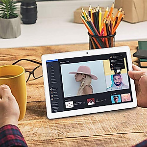 ZONKO Tablet 10.1 inch Android Tablet with 2GB+32GB+256GB Expand, 3G Phone Tablets & Dual Sim Card & 2MP+ 5MP Dual Camera, Quad Core Processor, 1280x800 IPS HD Display,GPS, FM (Silver)