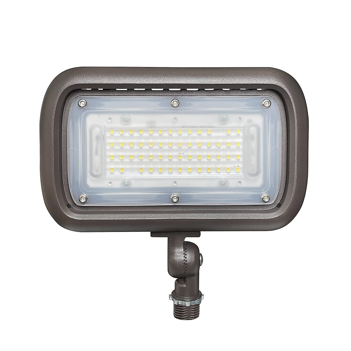 GKOLED 45W Outdoor Security LED Flood Lights 120-277V, Waterproof, 150W PSMH Equivalent, 5400 Lumens, 5000K Daylight White, 70CRI, UL-Listed, 1/2" Adjustable Knuckle Mount