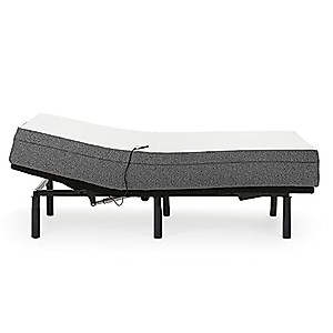 Blissful Nights 10" Gel Infused Medium Firm Memory Foam Mattress with e2 Adjustable Bed Frame Combo Set Head and Foot Incline Wired Remote (King)