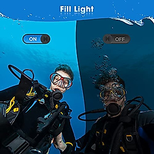 4K Waterproof Camera Underwater Camera 64GB Card Included in the Adapter Dual Screens Selfie 48MP 16X Digital Zoom Digital Camera Fill Light 11FT Underwater Camera for Snorkeling Kids with 2 Batteries