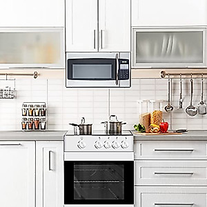 SMETA Over The Range Microwave Oven with Exhaust Fan 1000W 1.6 Cu. Ft 30 inches wide, with Hidden Hood/2 Speed Vent, Under Cabinet Over the Stove Bottom light, Safe Child Lock, Stainless Steel