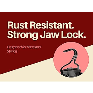 Small Tapestry Hangers (10 Pieces) Black Hook Based Clips for Wall Hanging Rugs and Paintings by Wise Linkers