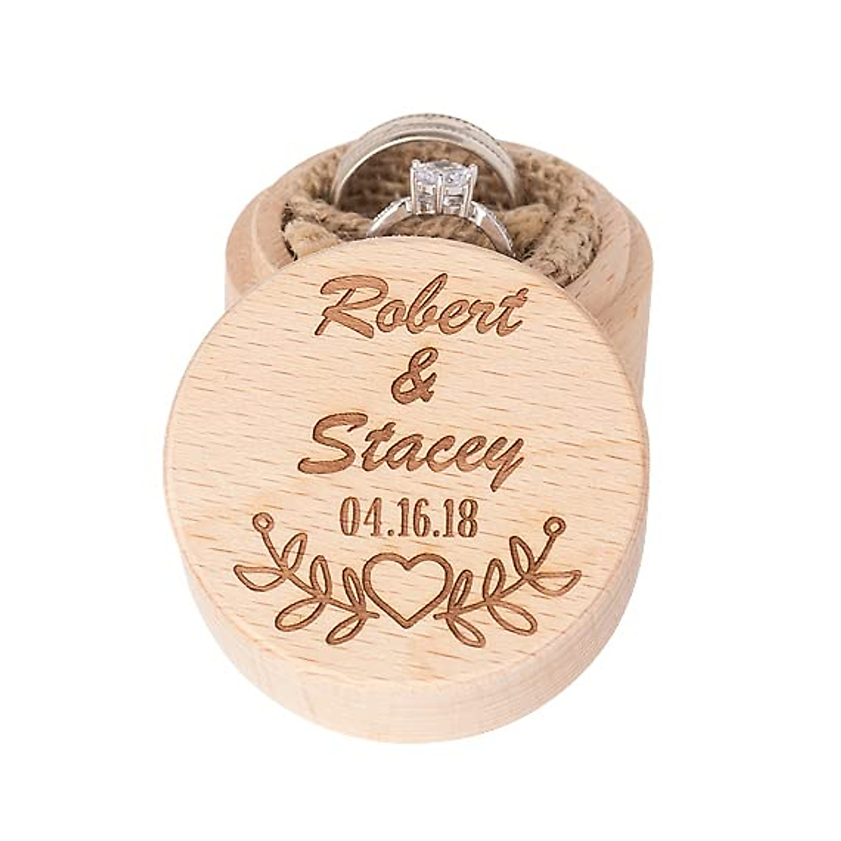 Personalized Wedding Ring Box, Wooden Ring Box, Ring Bearer Box, Wedding Ring Holder, Custom Ring Box, Engagement Ring Box