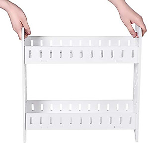 2 Tier Bathroom Organizer Countertop, White Corner Skincare Storage Shelf Cosmetic Organizer Holder, Counter Vanity Tray for Kitchen