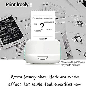XXXDXDP Pocket Journal Printer, Mini Reading Notes Printer, Black and White Photos Printer for Journal Planner, DIY Scrapbooking, Crafts, Gifts