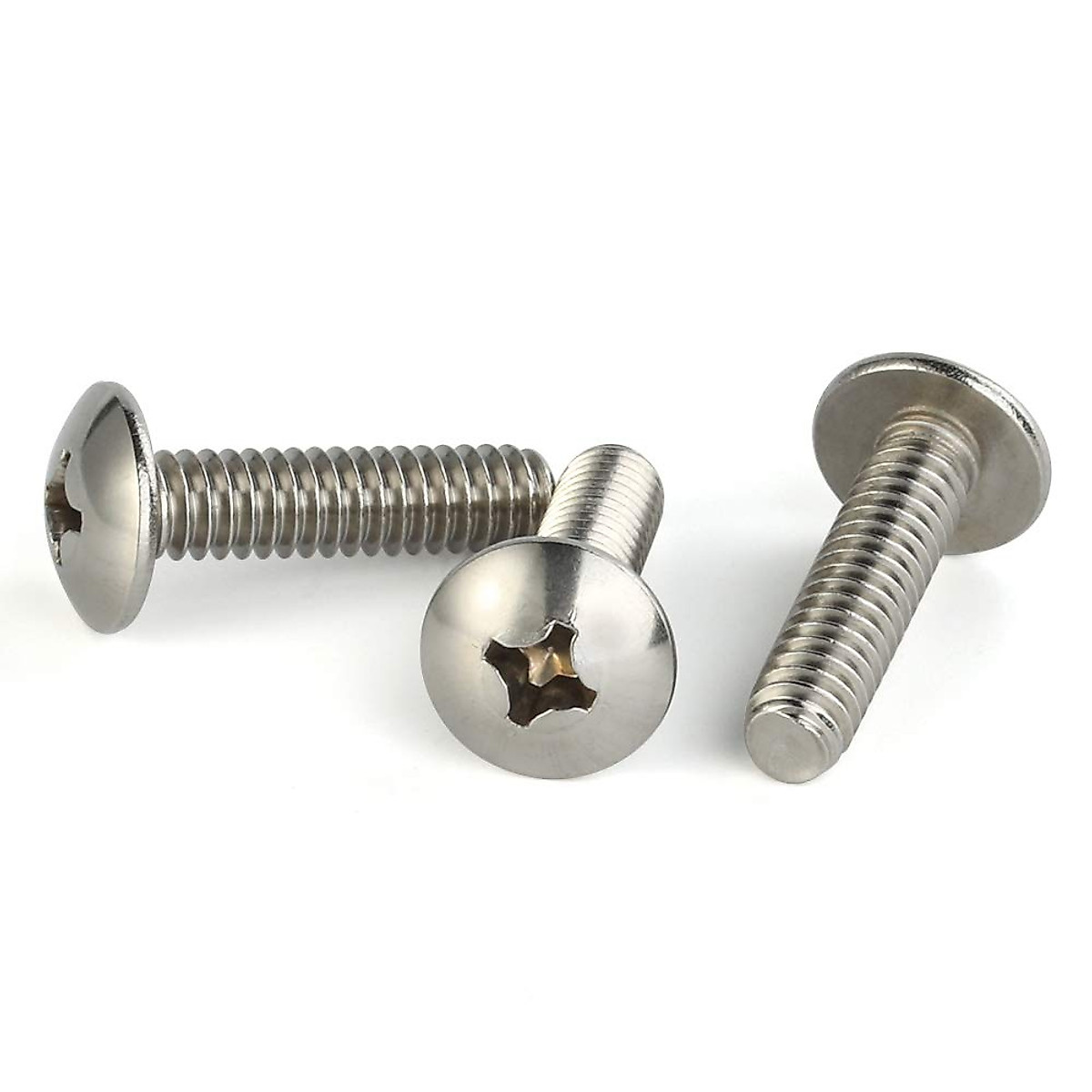 #8-32 x 1 Truss Head Machine Screws, Full Thread, 18-8 Stainless Steel, Quantity 100