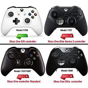 eXtremeRate LB RB LT RT Bumpers Triggers D-Pad ABXY Start Back Sync Buttons, Chameleon Purple Blue Full Set Buttons Repair Kits with Tools for Xbox One S & Xbox One X Controller (Model 1708)