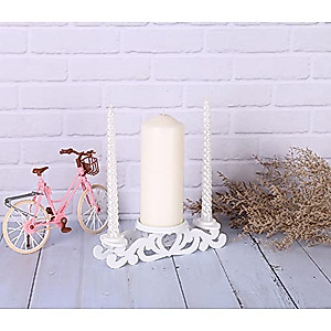 Rozrety Unity Candle Holder-Unity Candles Stand for Wedding Ceremony Set-Pillar Candle Holders for Weddings Centerpiece Decoration(Candles not Include)
