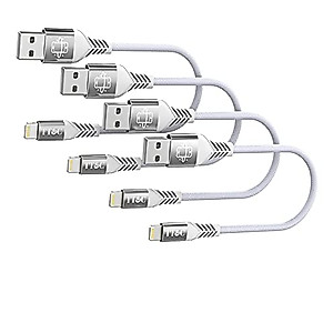 TT&C Short iPhone Lightning Cable 6 inch Charger Sync and Charging Data Cord for iPhone 14/14 Pro/ 14 Pro Max/ 13/13 Pro / 12/11/ Xs/Xs Max/Xr/X/ 8 Plus/iPad - White 4Pack