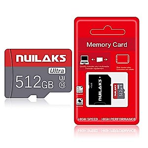 512GB Micro SD Card Memory Card Class 10 High Speed TF Flash Card for PC/Computer/Cameras/Nintendo-Switch/Smartphones