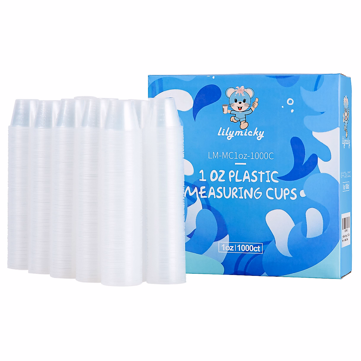 1000 Pack Disposable Medicine Cups (1 oz), Medical Plastic Measuring Cups For Medical Purposes, or Mixing and Measuring Resin, Epoxy, DIY Arts & Crafts, Paint, Cooking