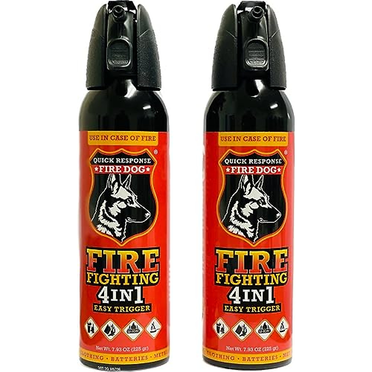 4-in-1 Mini Suppressant - Car Fire Suppressor for Auto-Mobile, Truck, Boat - Home Fire Suppressor for Kitchen - Small Fire Suppressor for Clothing, Batteries - Portable Fire Eliminator - 2 Pack