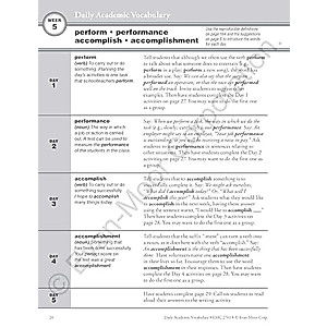 Daily Academic Vocabulary, Grade 5 Teacher Edition