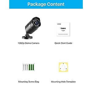 ZOSI 1080P HD 1920TVL Hybrid 4-in-1 TVI/CVI/AHD/960H CVBS CCTV Surveillance Weatherproof Bullet Security Camera Outdoor Indoor,120ft Night Vision,For HD-TVI,AHD,CVI and CVBS/960H analog DVR