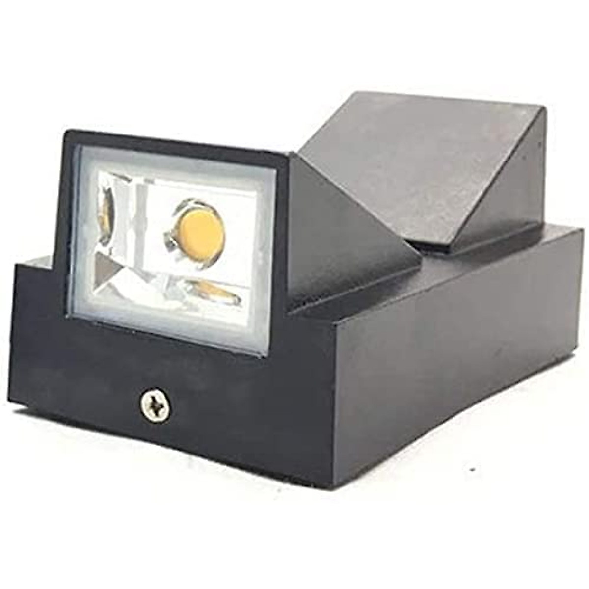 LED Indoor Wall Light, Pendant Lights Outdoor Up and Down Wall Sconces | Exterior Porch Landscape Light Fixtures, Sand Textured Black with Glass Panel - Outside IP54 Weather Resistance Modern Design (