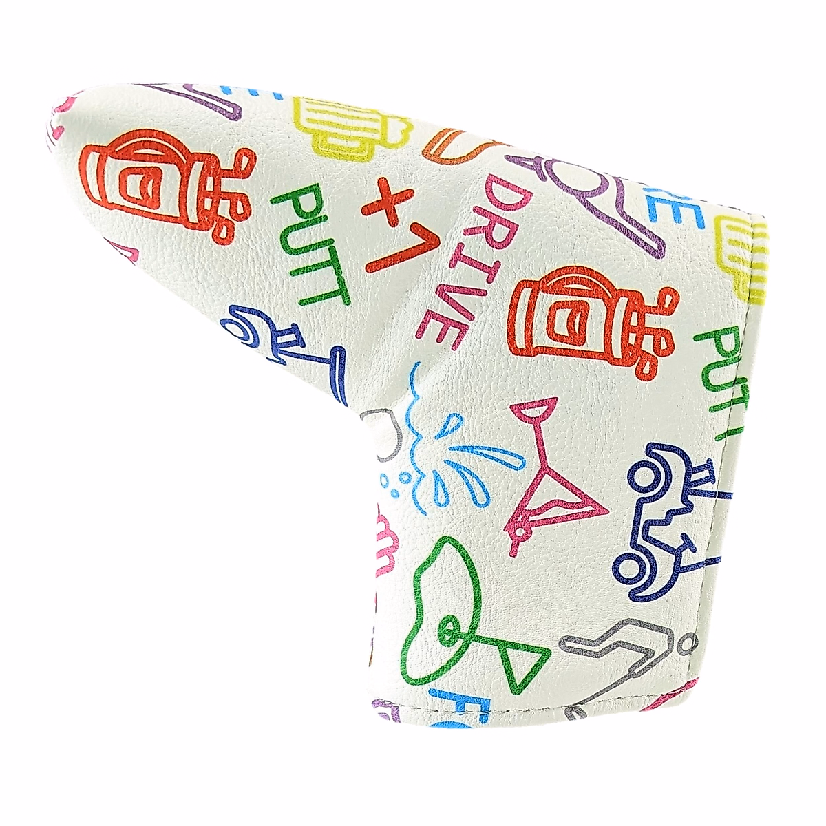 Foretra - Limited Edition Golf Icons Pattern Putter Headcover Quality PU Leather Magnetic Closure for Blade Style Putters