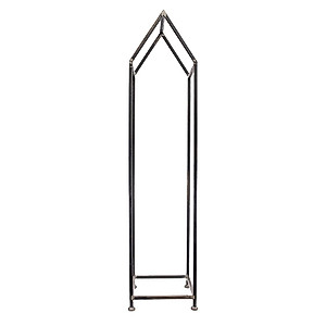 Decorative House-shaped Modern Firewood Rack, Tall Log Stacking Aid for In-and Outdoor Use, Metal Log Rack with Handle