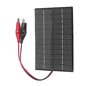 2W 12V Solar Panel, Clip Polysilicon Charger Board Charging Board 12V without Power Storage Charger Power Battery Charger Battery Charging for Photovoltaic Panel
