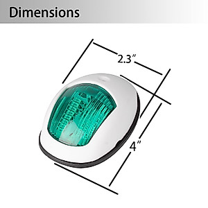 LYCAEA Made Boat Navigation Light, Marine Navigation Lights, Bow Light for Boats Led. Ideal for Pontoon and Small Boat (WHITE)