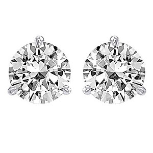 Houston Diamond District 1 Carat Diamond Earrings (I-J Color, SI2-I1 Clarity) - Very Good Cut